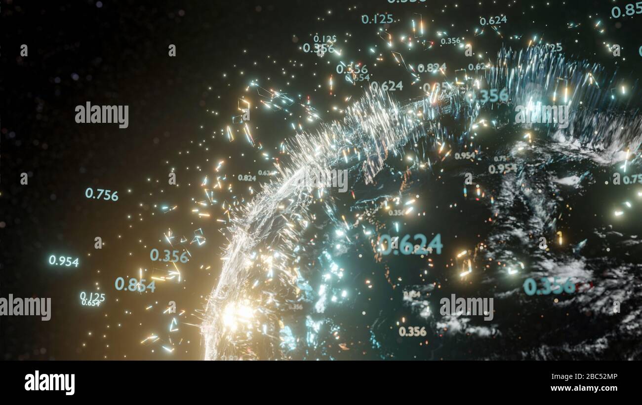 Abstract futuristic planet Earth Stock Photo - Alamy