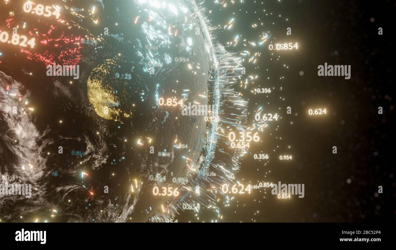 Abstract futuristic planet Earth Stock Photo - Alamy