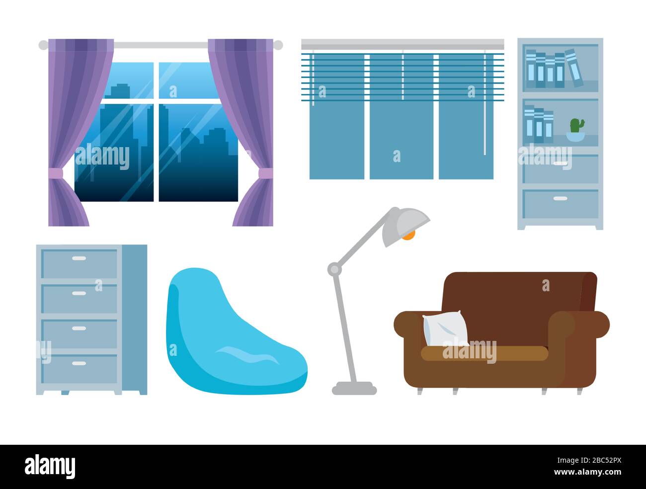 Design scene couch Stock Vector Images - Alamy