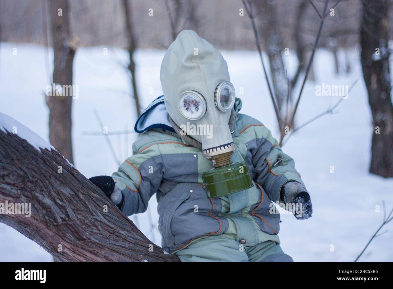 biological protection suit. child vs covid-19 Stock Photo - Alamy