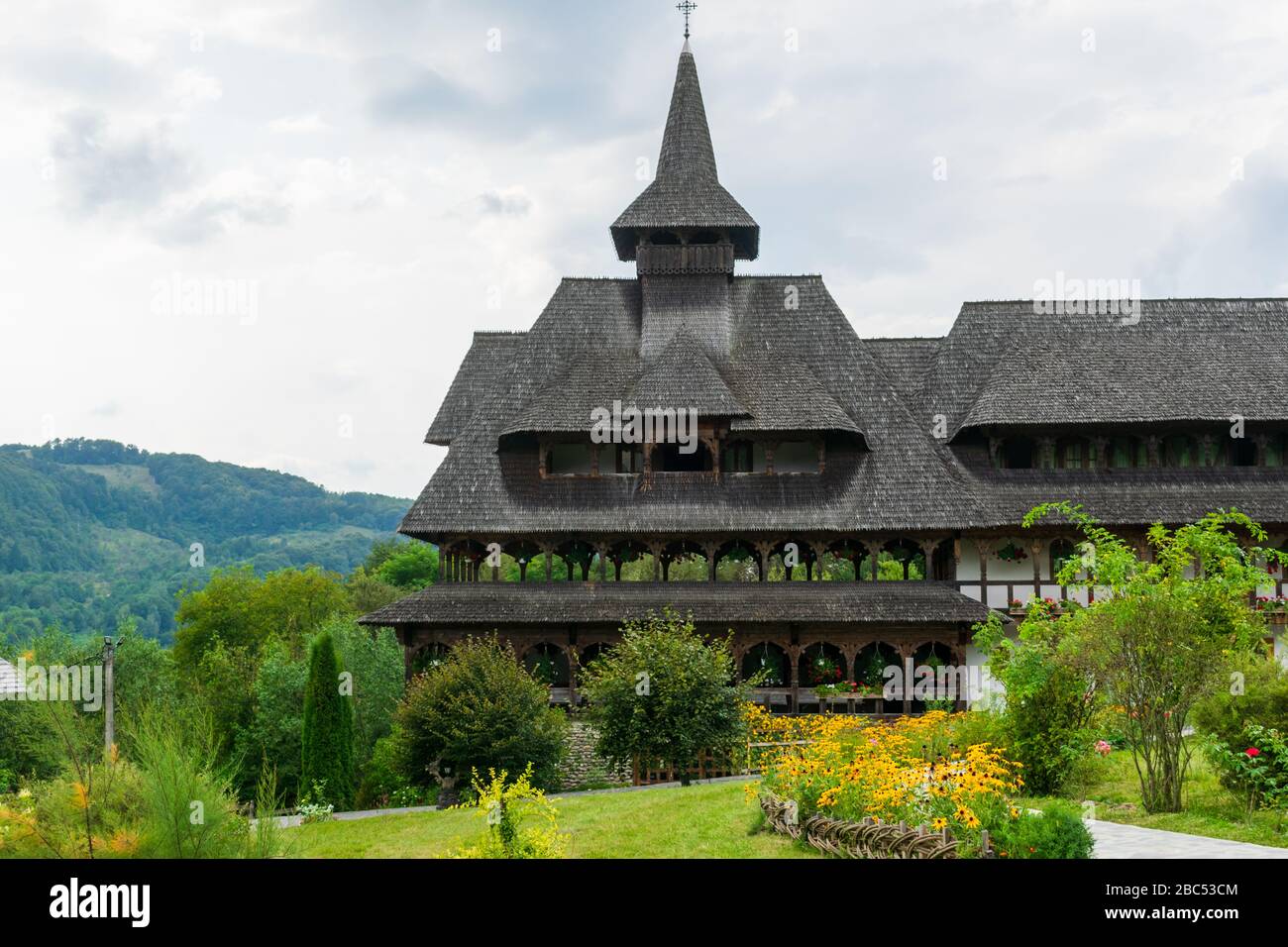 Barsana wooden monastery, Maramures, Romania Stock Photo - Alamy