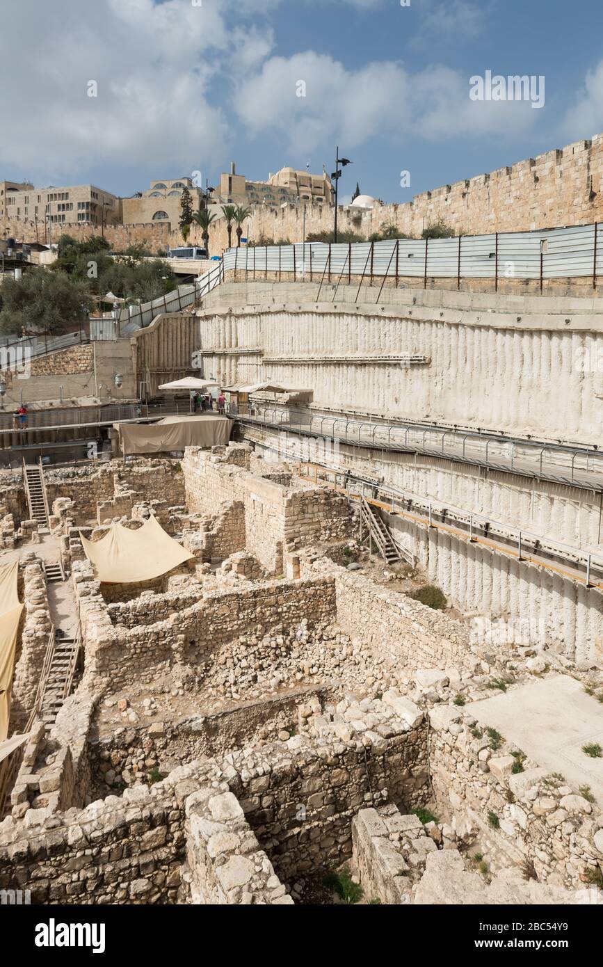 Tour at City of David in Jerusalem, Israel Stock Photo - Alamy