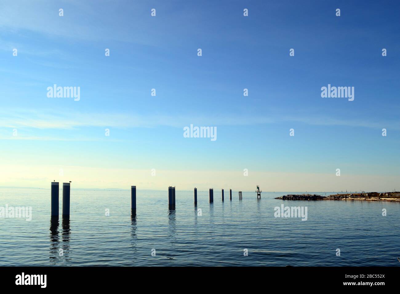 Stevenson, Vancouver, British Columbia, Canada. Ocean landscape, wide ...