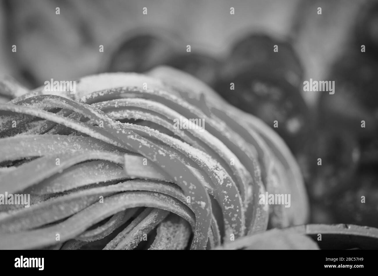 fresh italian pasta close up view Stock Photo - Alamy