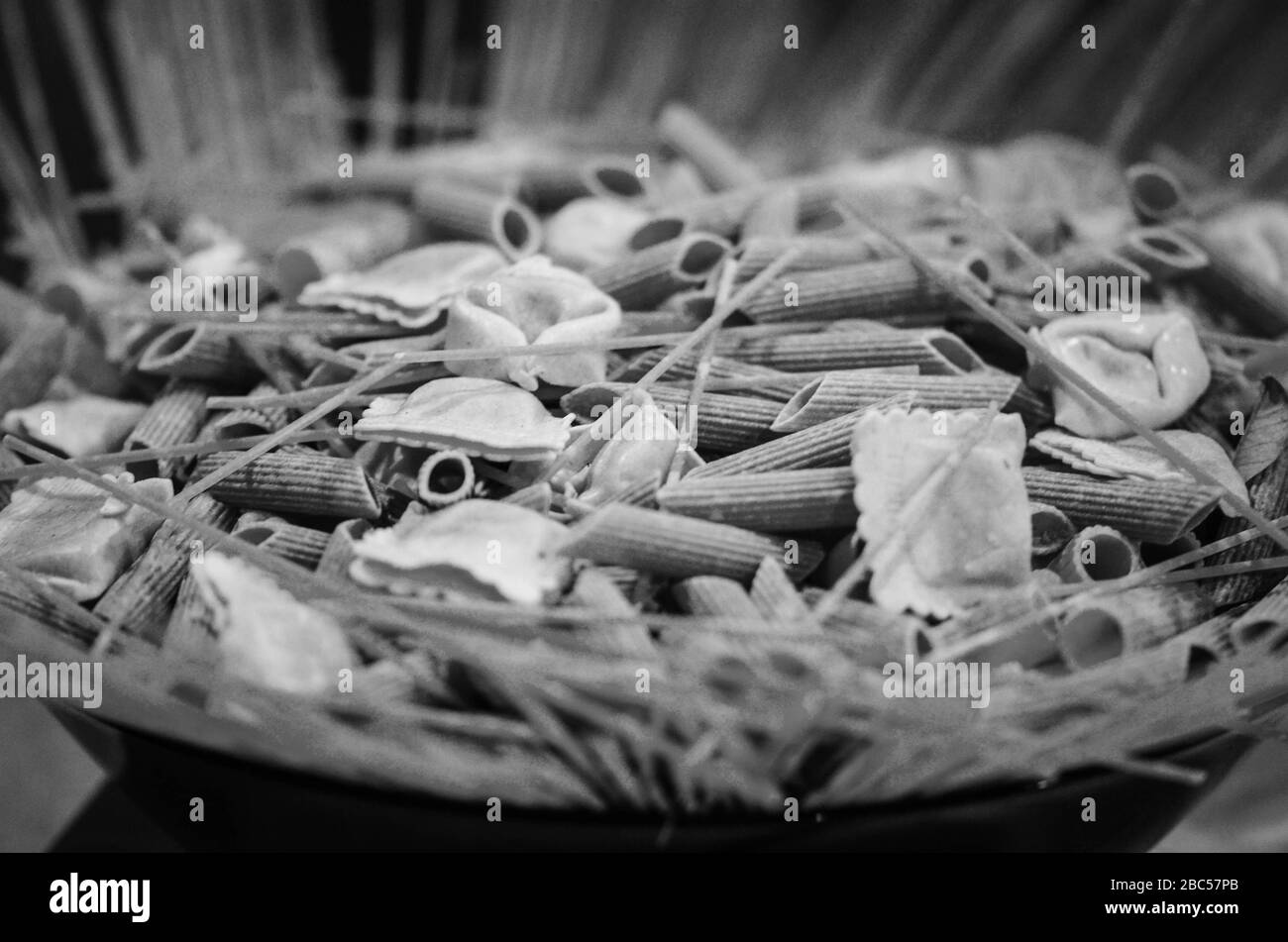 fresh italian pasta close up view Stock Photo - Alamy