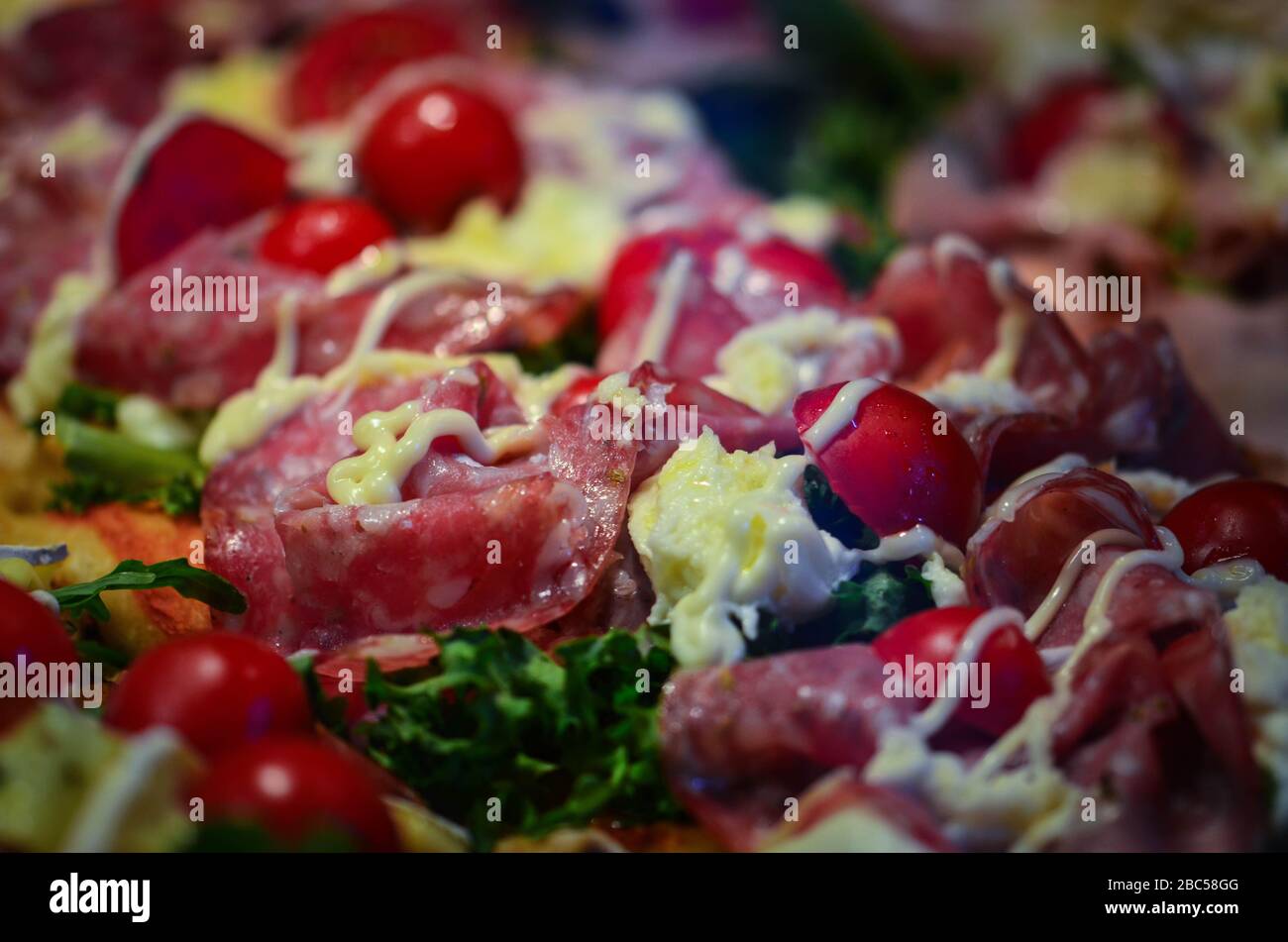 delicious mix italian starters & panini Stock Photo - Alamy