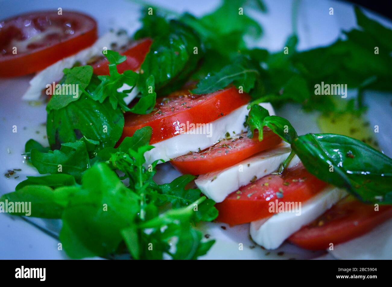 delicious mix italian starters & panini Stock Photo - Alamy