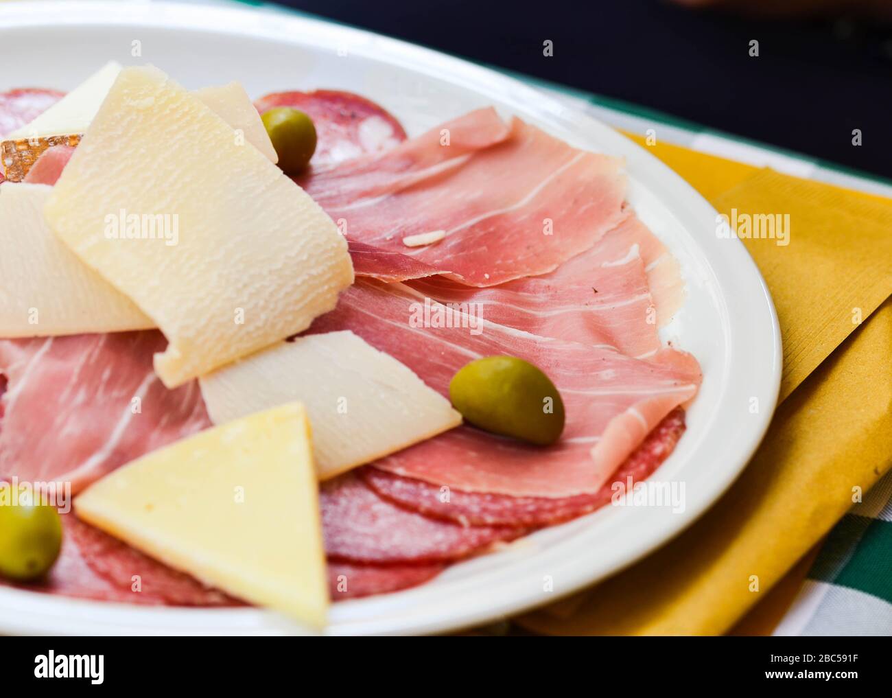 delicious mix italian starters & panini Stock Photo - Alamy