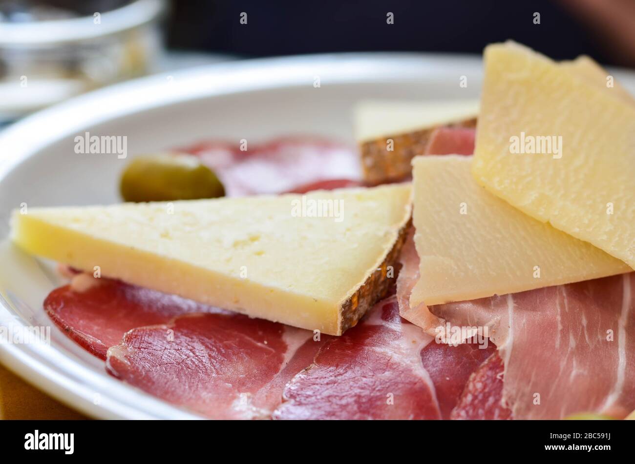 delicious mix italian starters & panini Stock Photo - Alamy