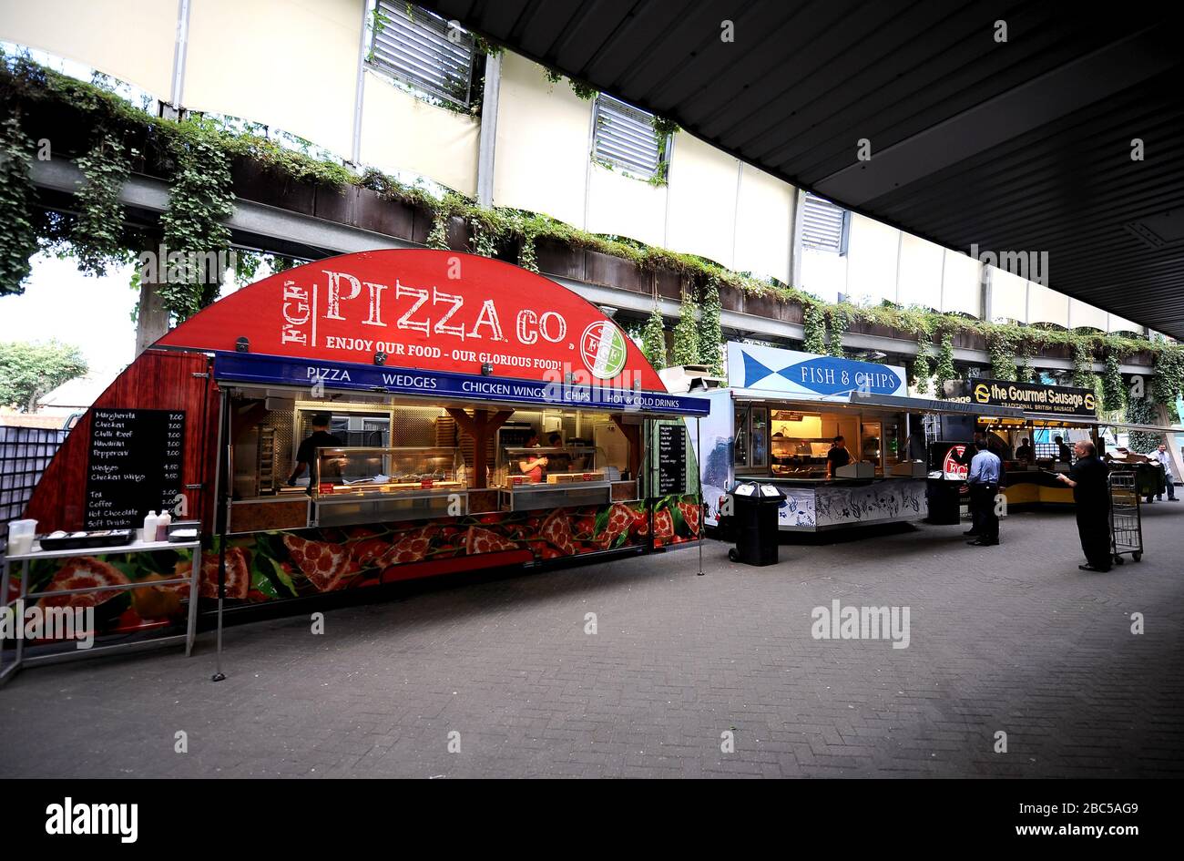 A view of refreshment stands outside The Kia Oval Stock Photo - Alamy