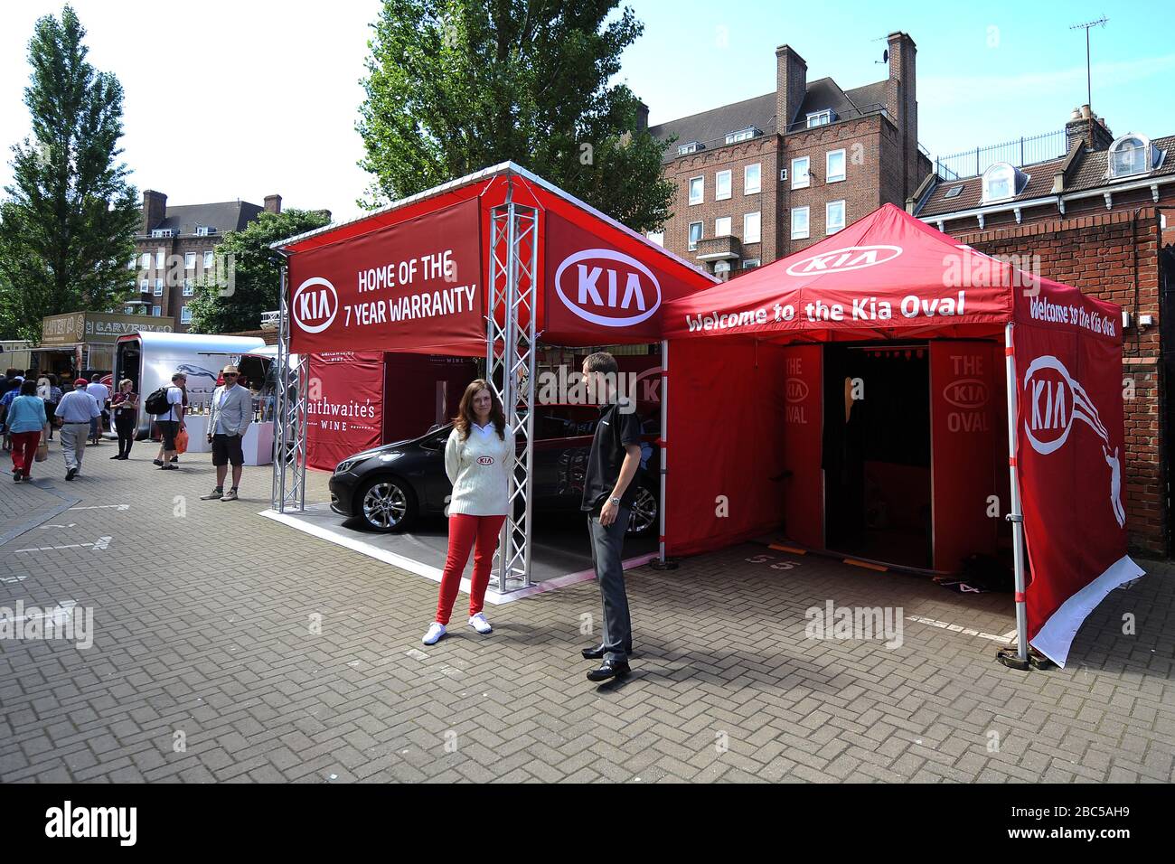 A view of the Kia marketing stand outside the ground Stock Photo - Alamy