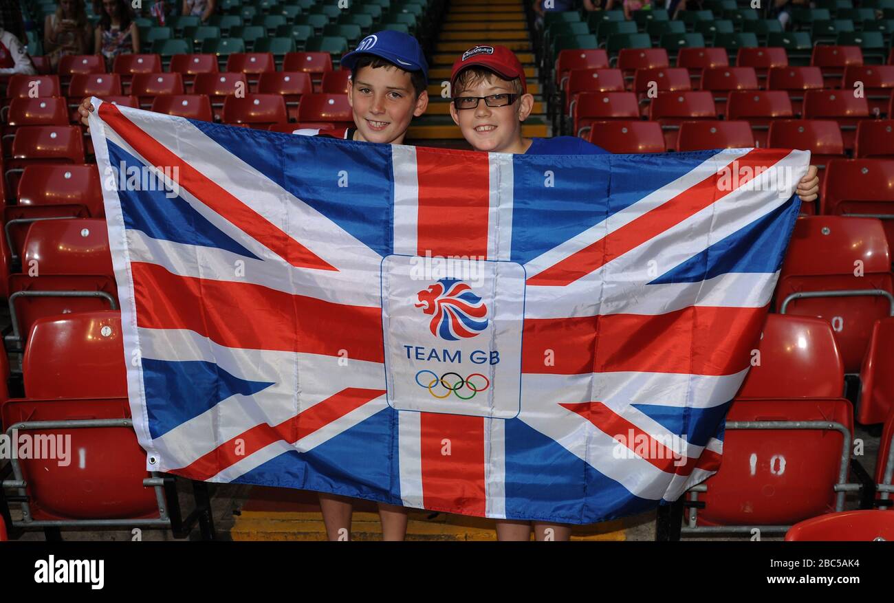 Great Britain fans show their support in the stands Stock Photo - Alamy