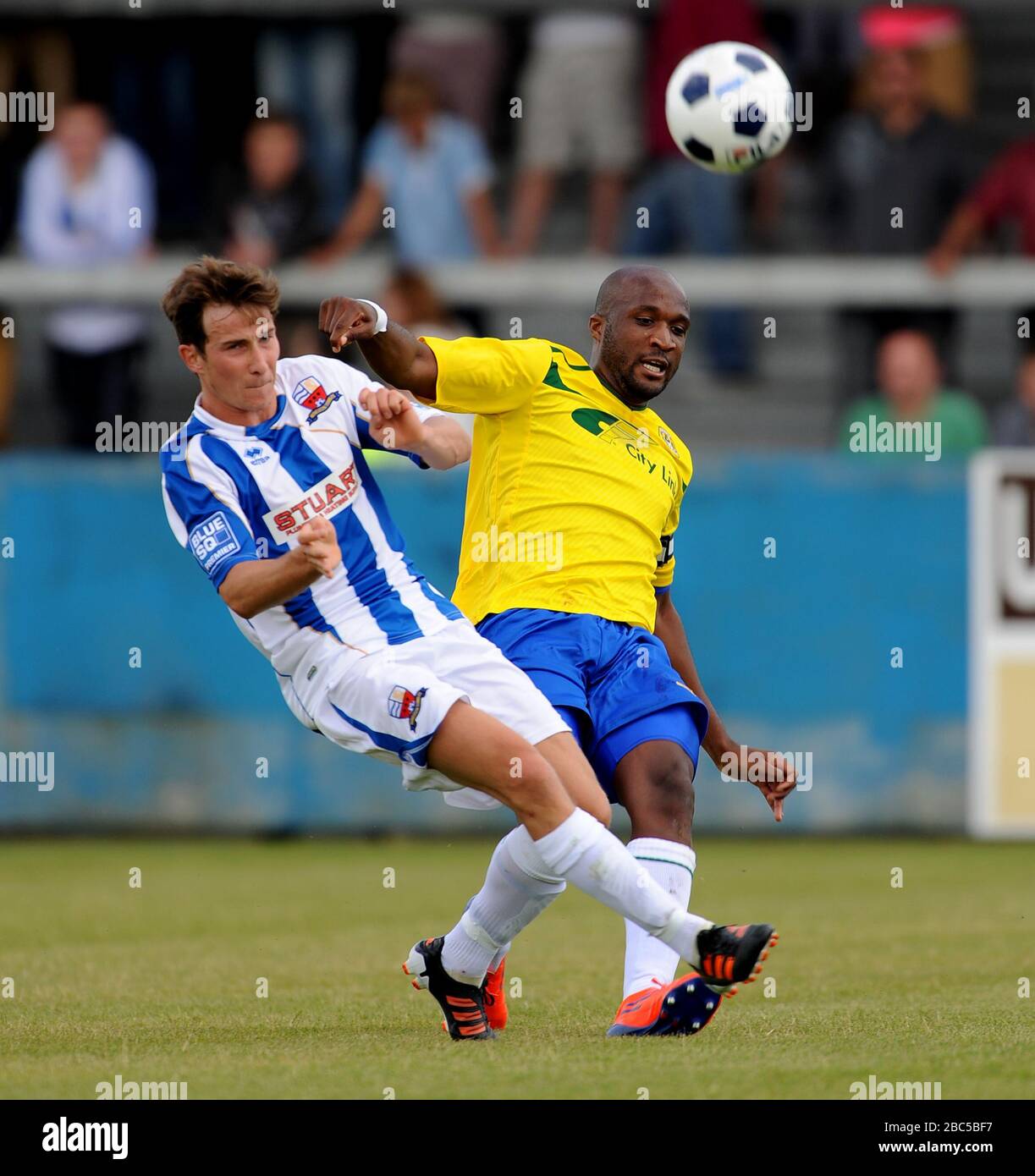 Nuneaton Town's Neil Collett (left) and Coventry City's William ...