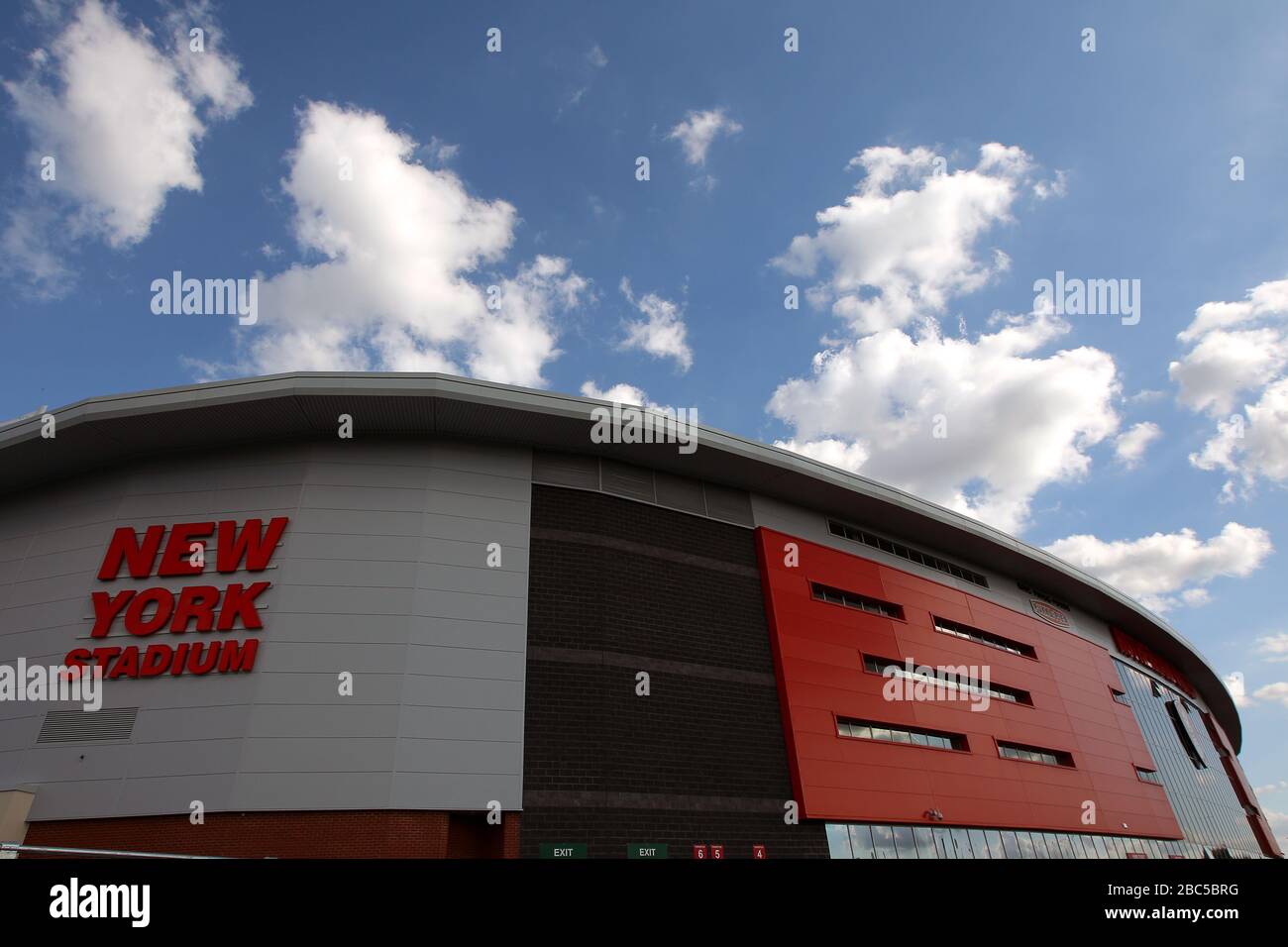 General view of rotherham uniteds new york stadium hi-res stock ...