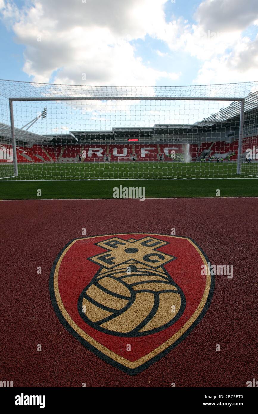 General view of rotherham uniteds new york stadium hi-res stock ...