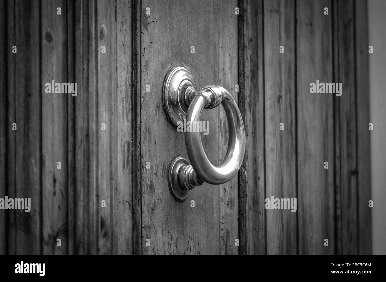 ancient doors close up within the historical streets of Rome Stock ...