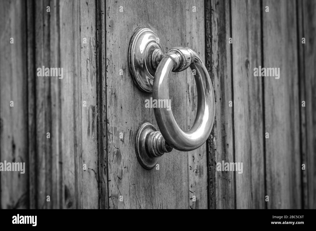 ancient doors close up within the historical streets of Rome Stock ...