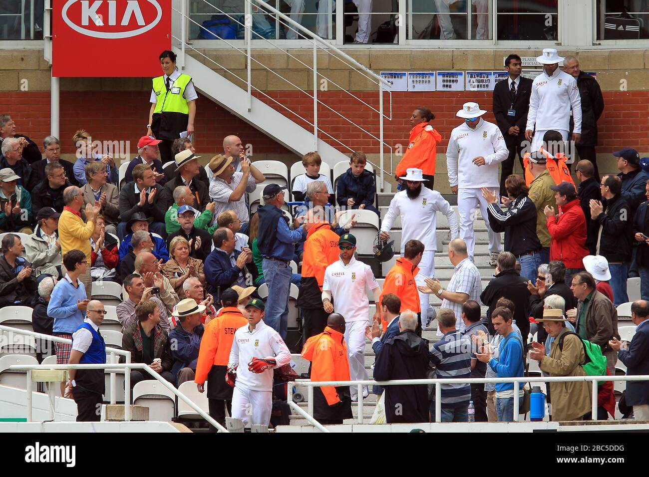 The South Africa team walk onto the pitch Stock Photo - Alamy