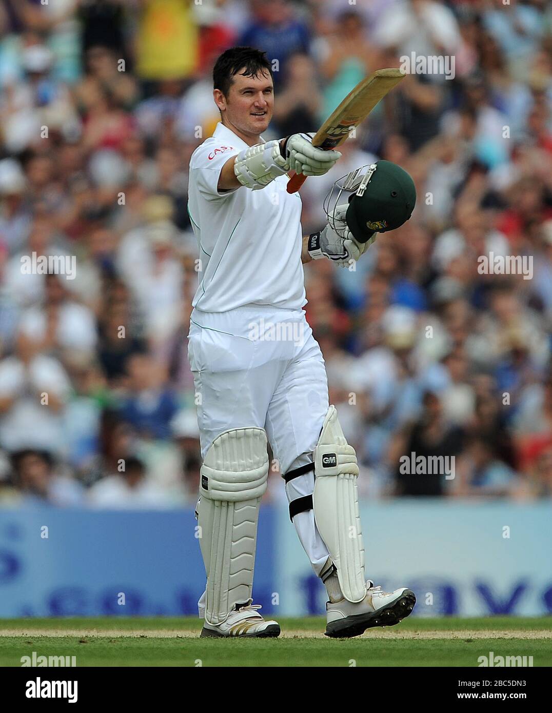 South Africa's Graeme Smith celebrates after reaching his century ...