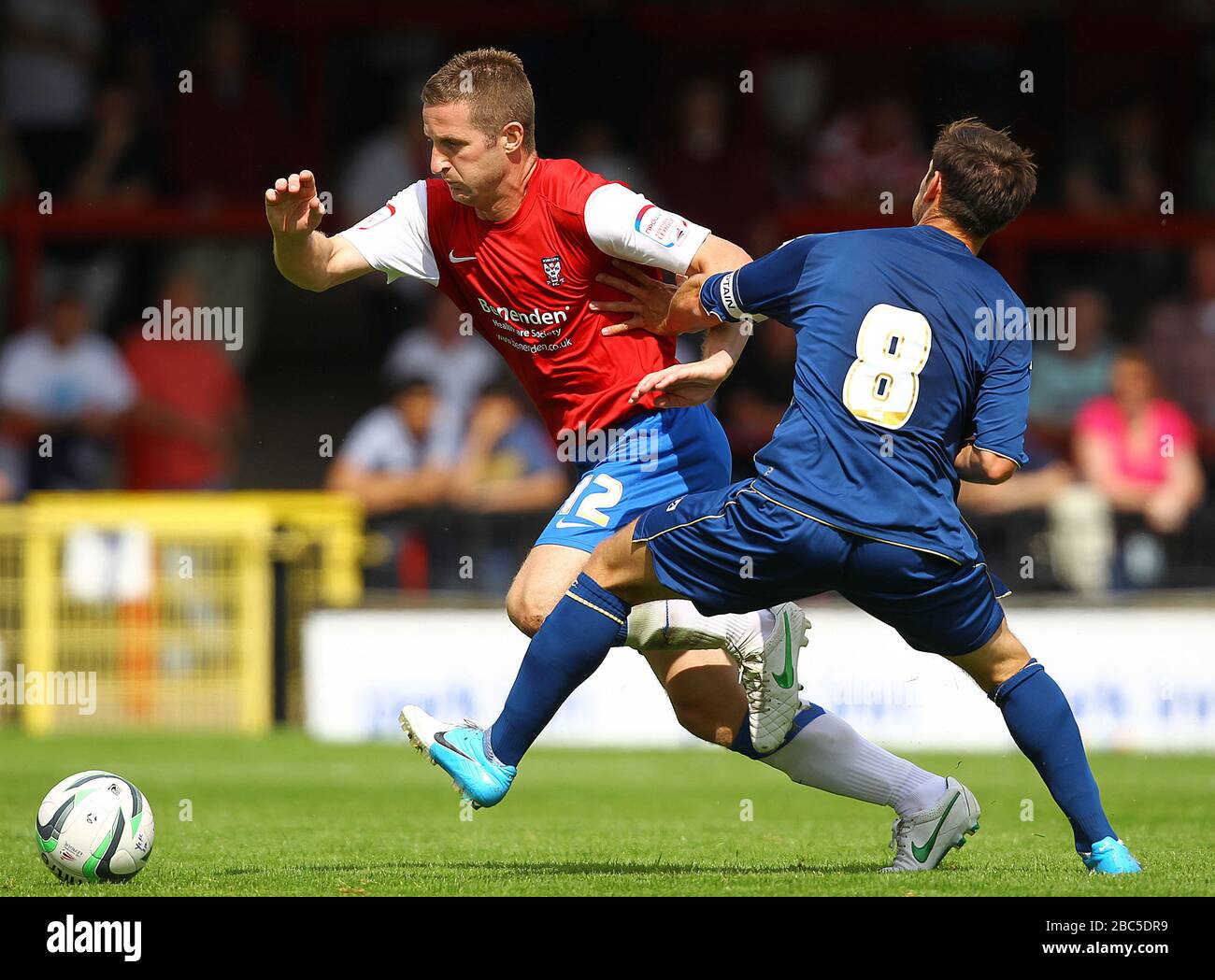 York City's Lee Bullock and Oldham Athletic's Dean Furman Stock Photo ...