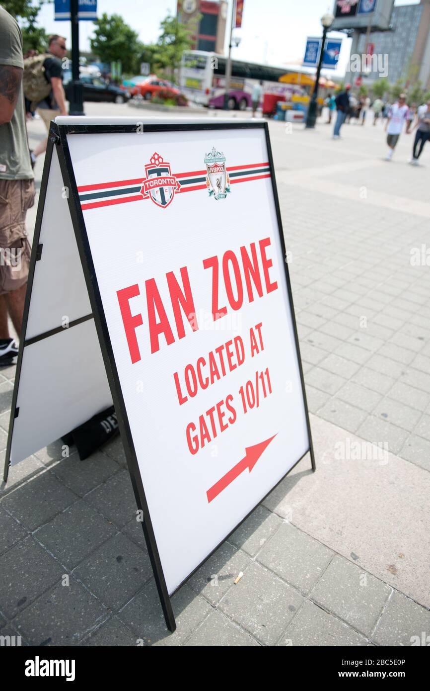 Fan Zone sign at The Rogers Centre in Toronto, Canada Stock Photo - Alamy