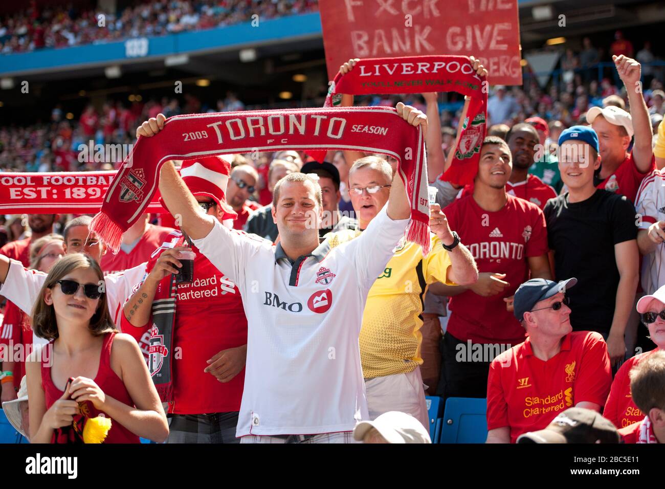 Fans showing their support inside The Rogers Centre Stock Photo - Alamy