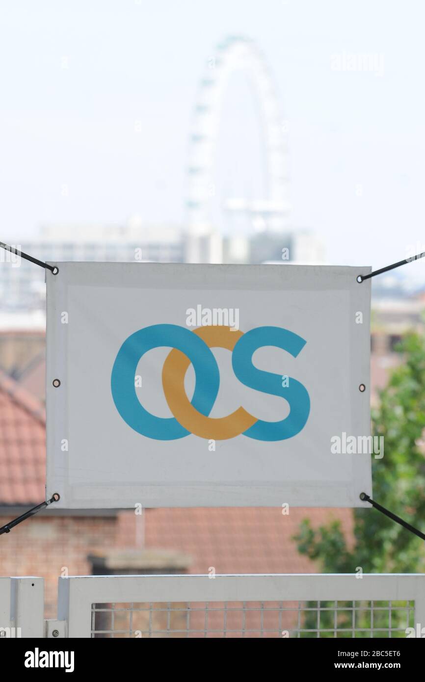 A general of OCS signage in front of the London Eye appearing in the ...
