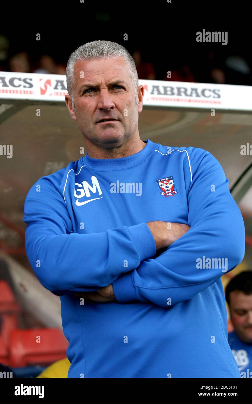 Gary Mills, York City manager Stock Photo - Alamy