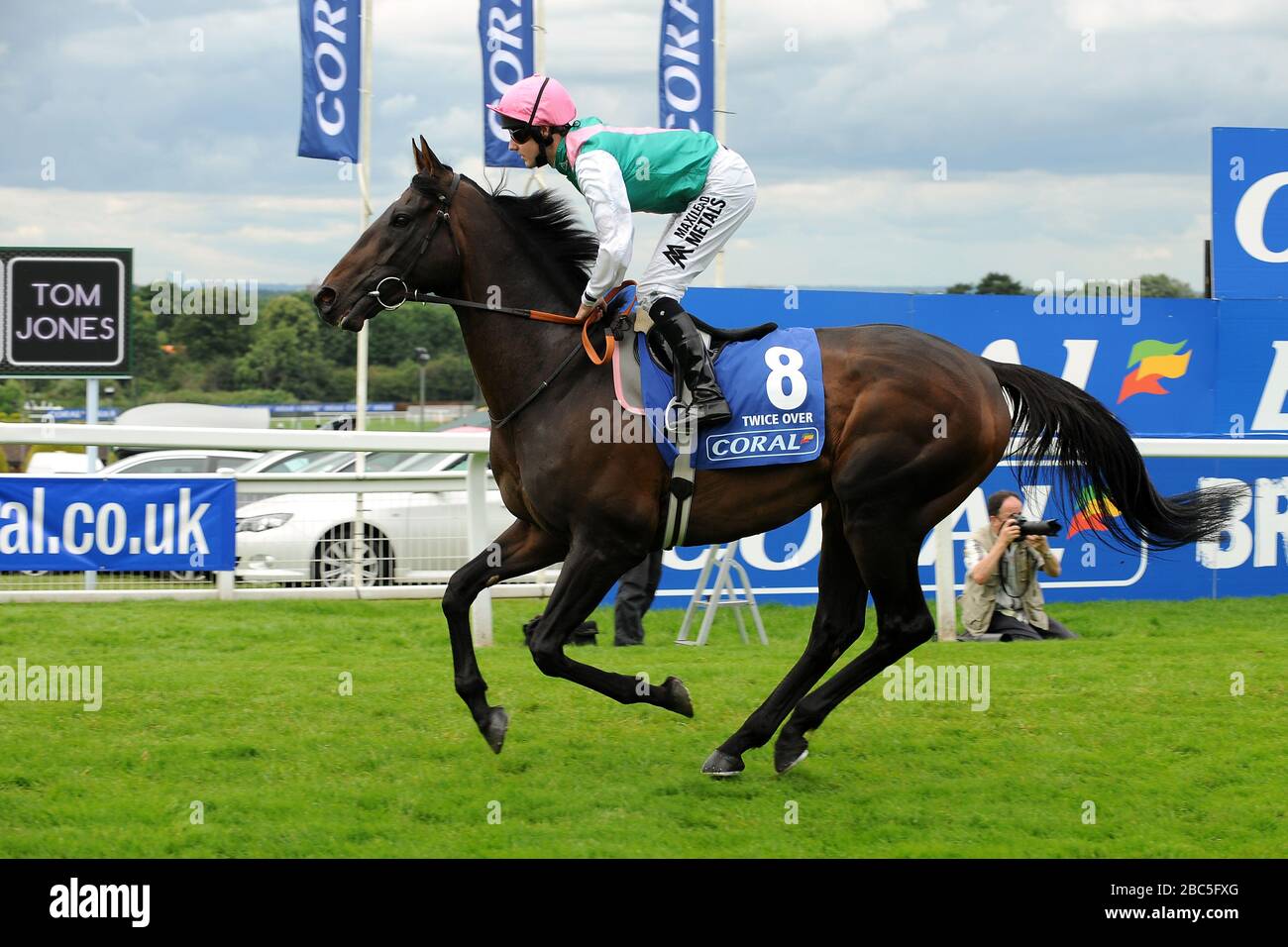 Jockey Tom Queally on Twice Over goes to post for the Coral-Eclipse ...