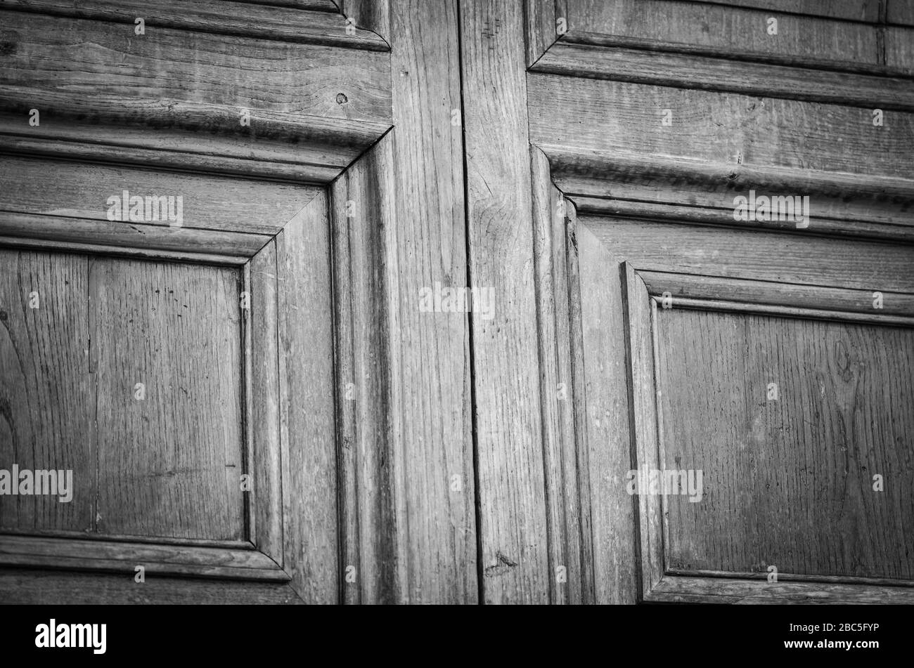 ancient doors close up within the historical streets of Rome Stock ...