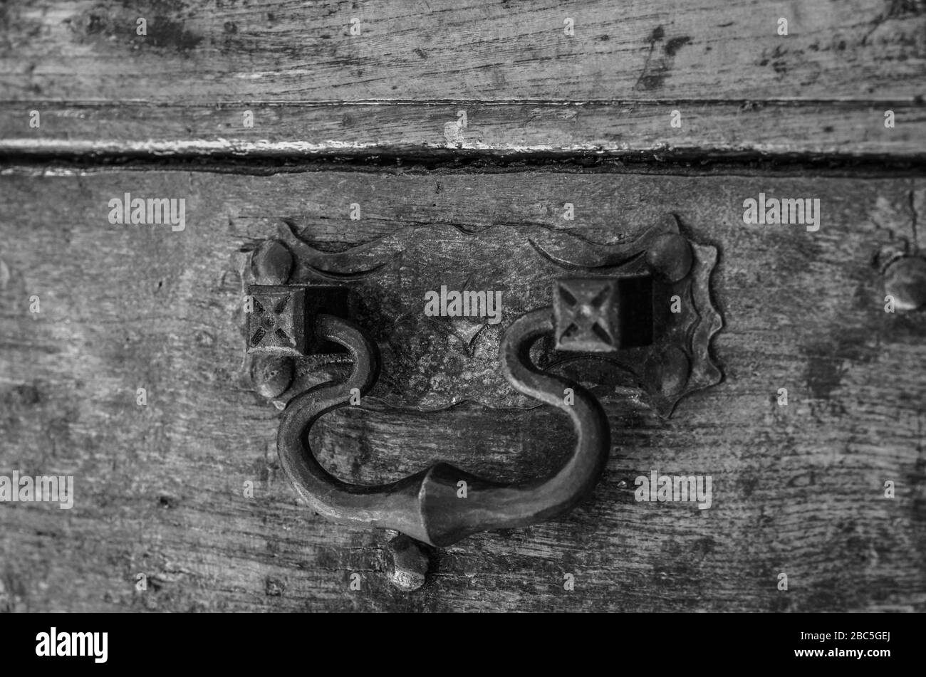 ancient doors close up within the historical streets of Rome Stock ...