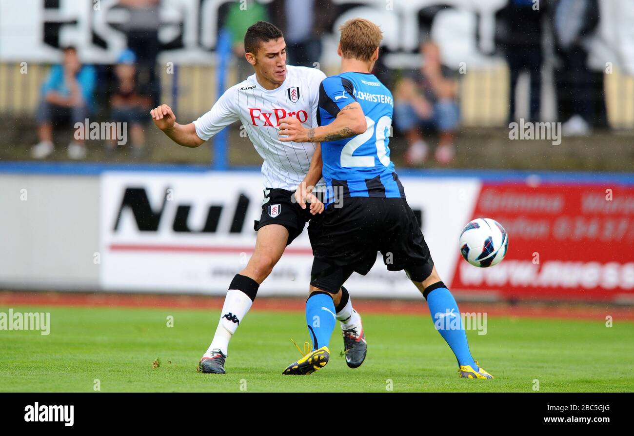 Fulham's Marcello Trotta and HB Koge's Martin Christensen battle for ...