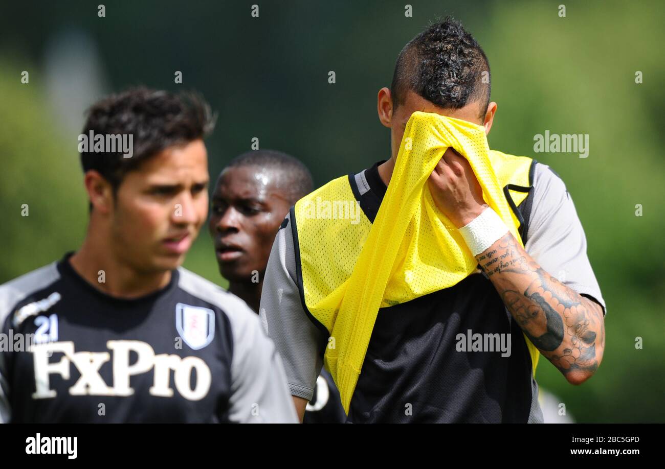 Matthew Briggs (r) and Kerim Frei, Fulham Stock Photo - Alamy