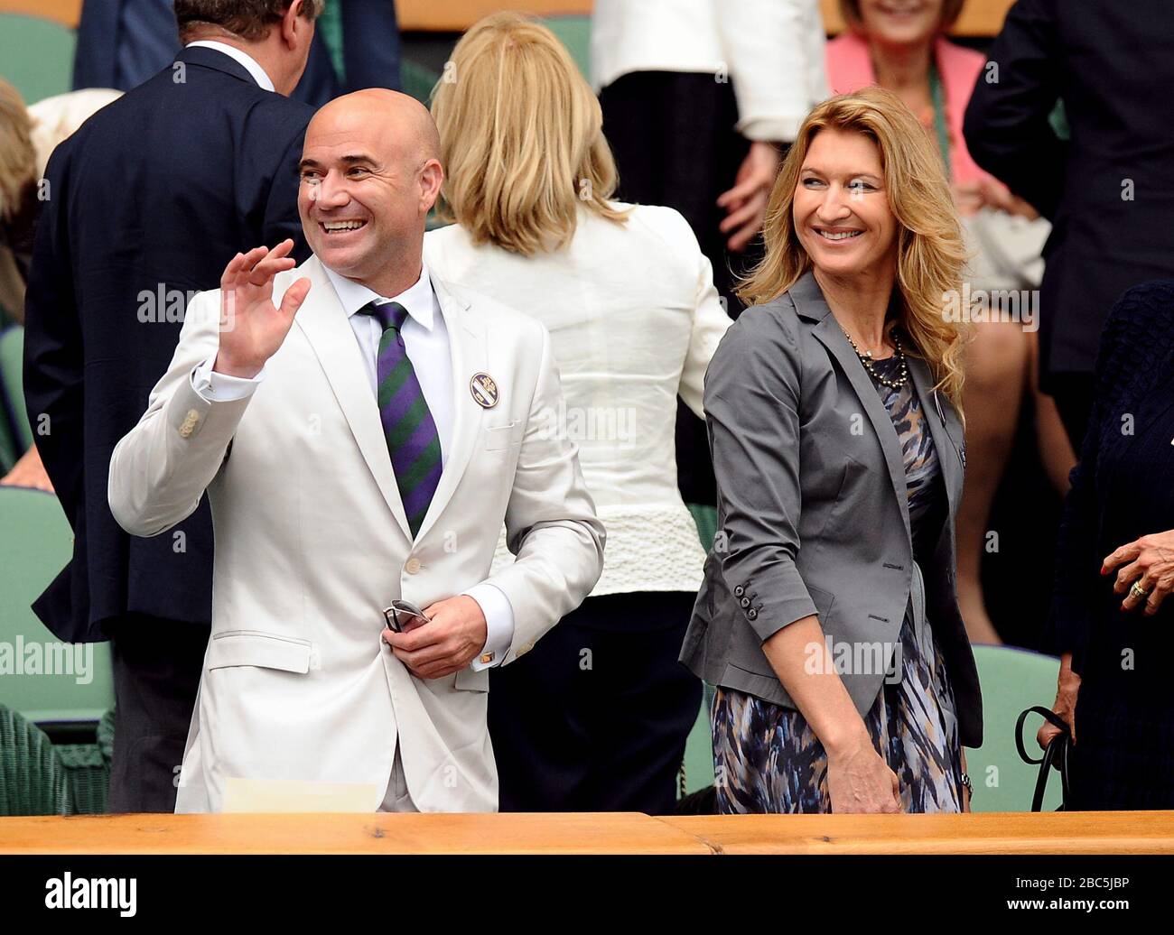 Andre Agassi and Stefanie Graf in the royal box Stock Photo - Alamy