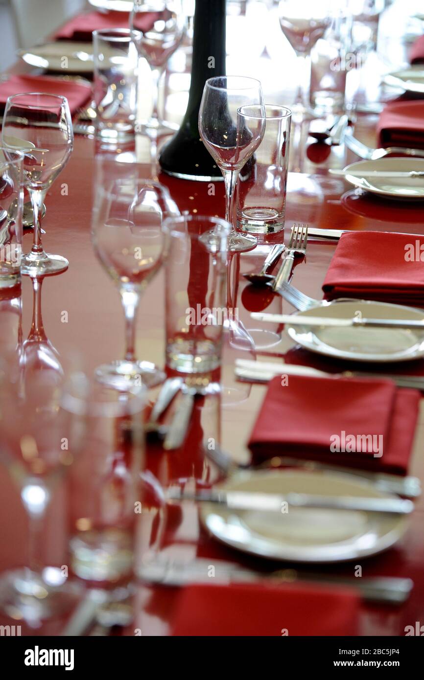 Hospitality set up hi-res stock photography and images - Alamy