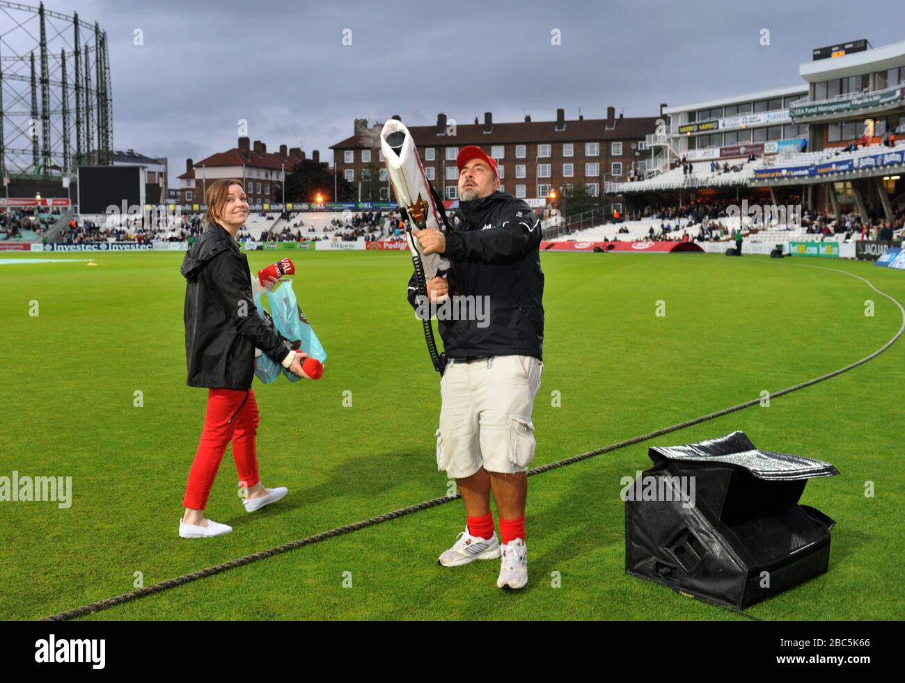 T-Shirts are fired into the crowd during the interval Stock Photo - Alamy