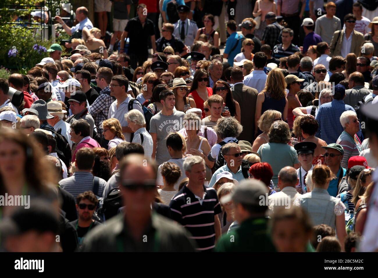 Fans walk around the grounds during Day Two Stock Photo - Alamy