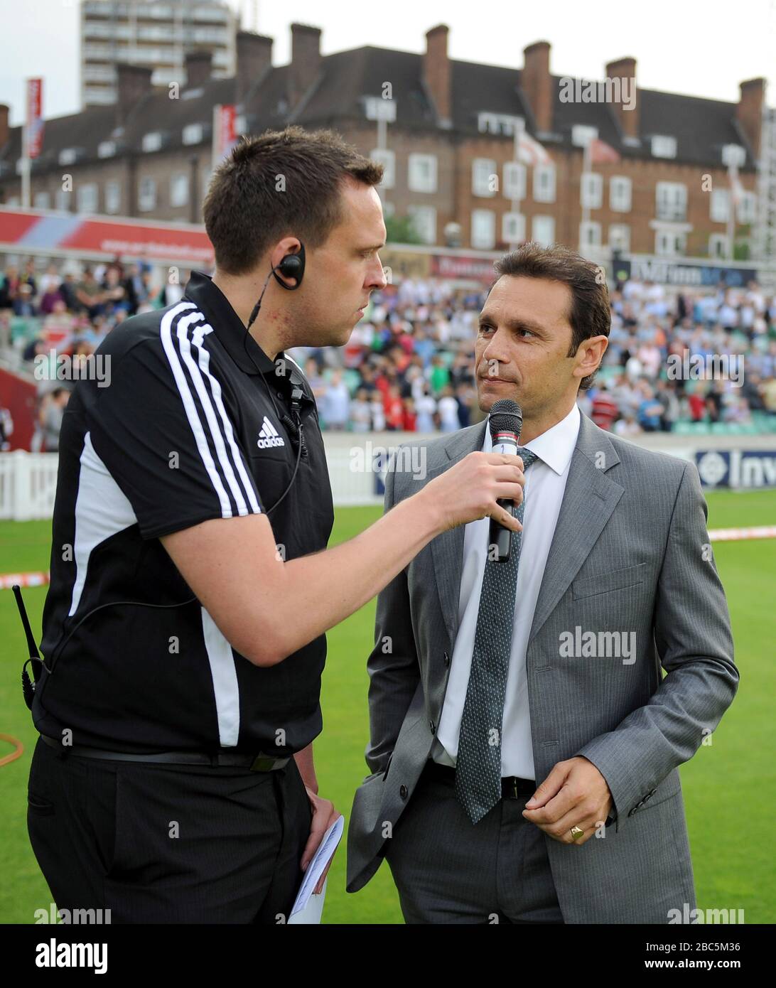 Mark Ramprakash on the pitch as he announces his retirement from first ...