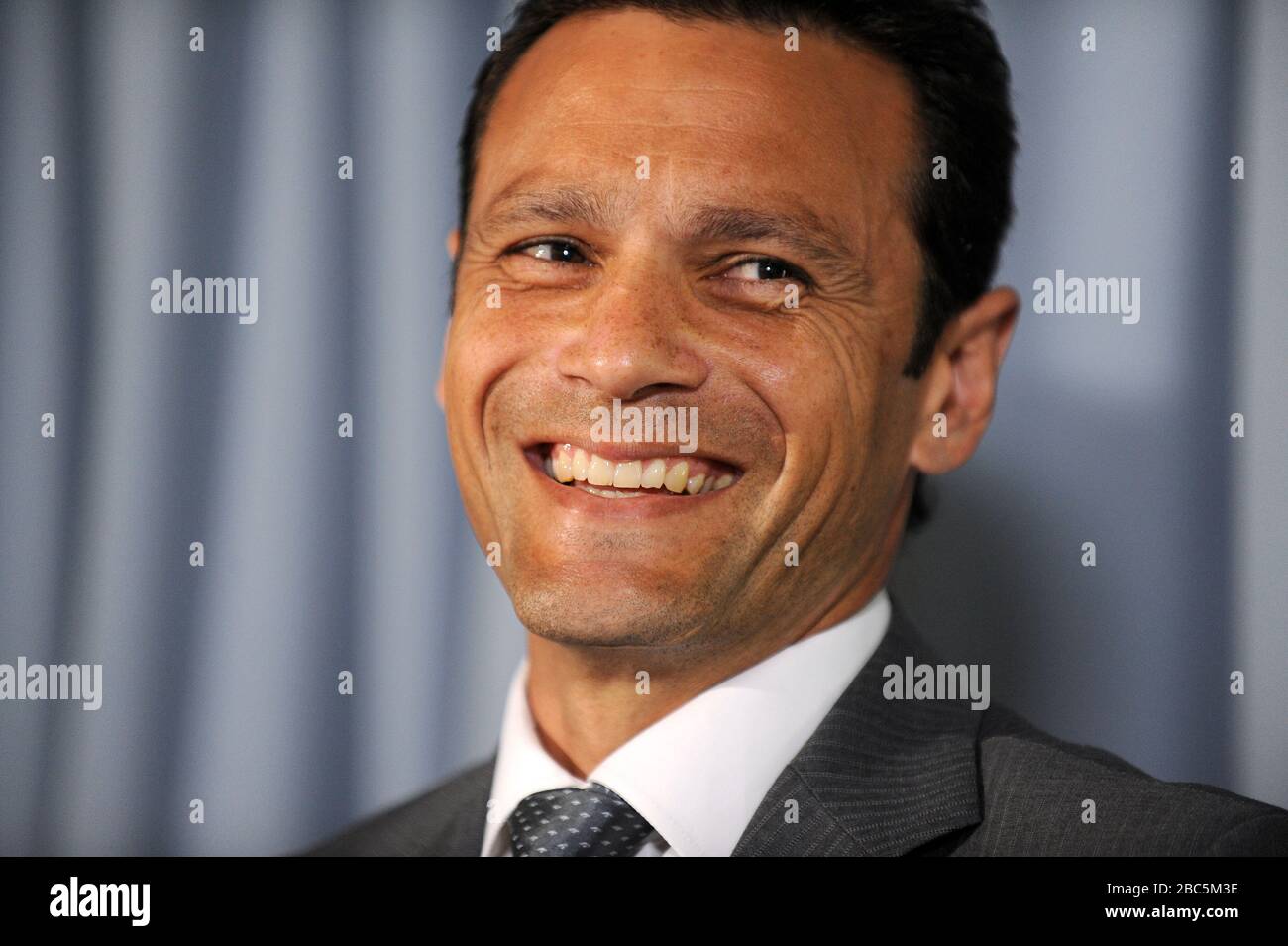 Mark Ramprakash during a press conference to announce his retirement ...