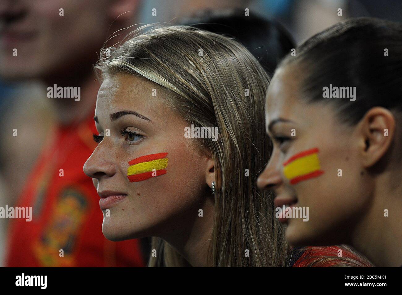 Spain fans show support for their team hi-res stock photography and ...