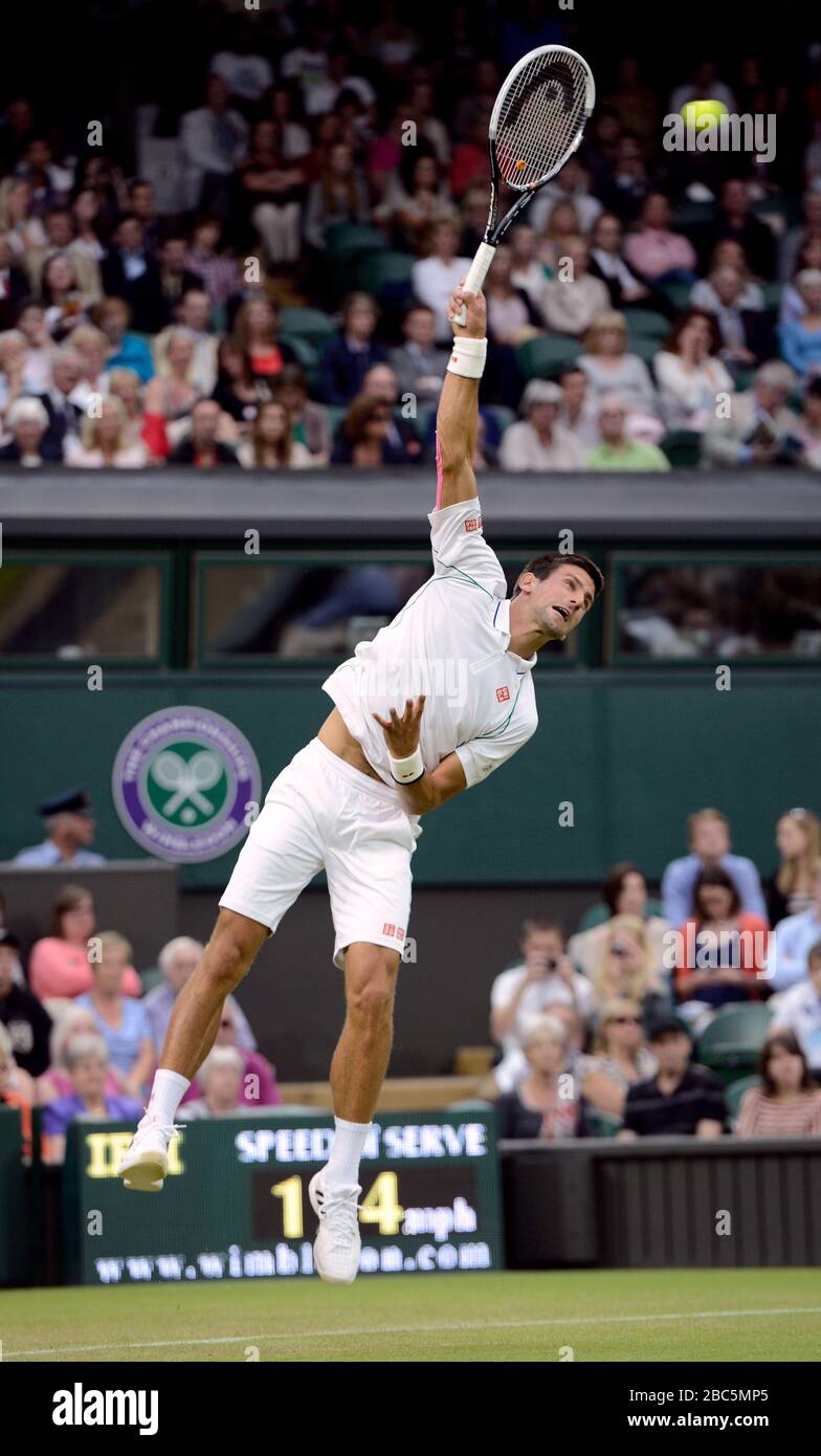 Serbia's Novak Djokovic in action against USA's Ryan Harrison Stock ...