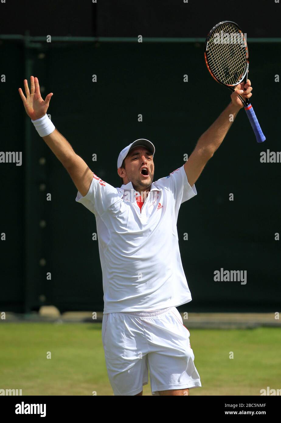 Serbia's Viktor Troicki celebrates defeating Argentina's Juan Monaco ...