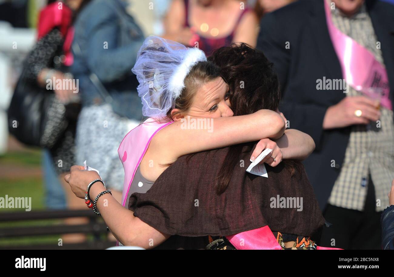 Race punters celebrate hi-res stock photography and images - Alamy