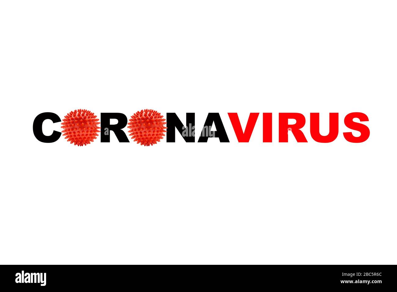 CORONAVIRUS text on white background. Covid-19 or Coronavirus concept ...