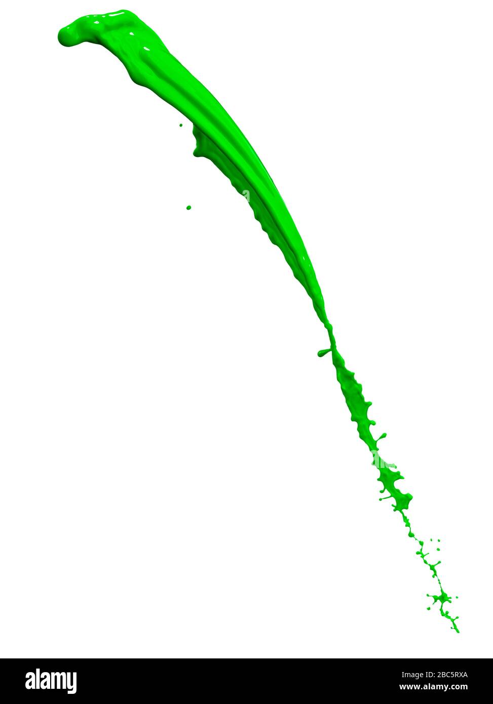 splendid green paint splash isolated on white background Stock Photo ...