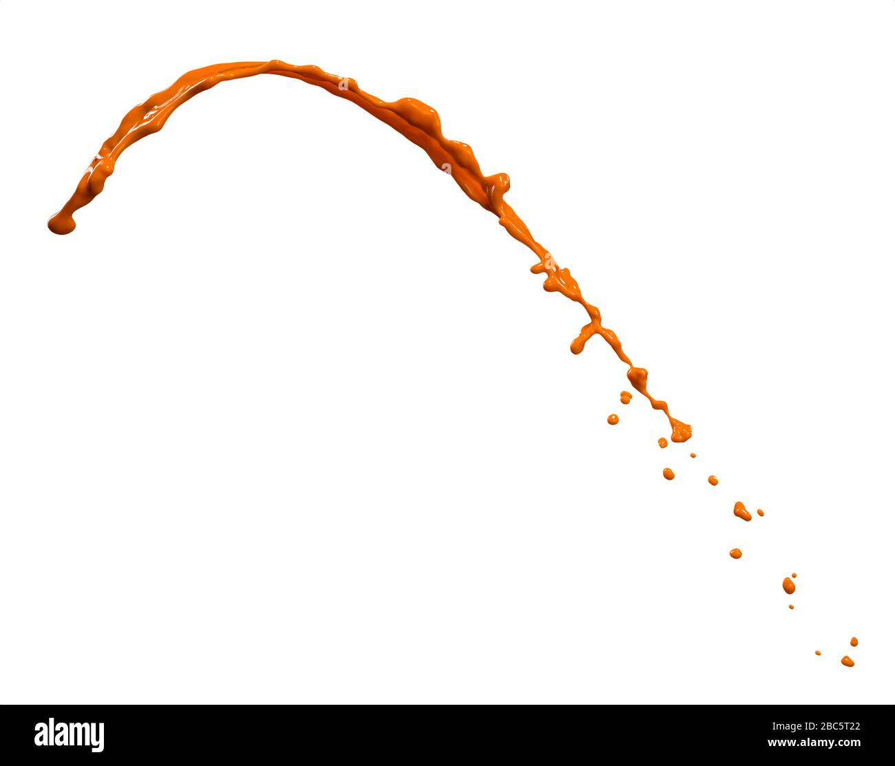 splendid orange paint splash isolated on white background Stock Photo ...