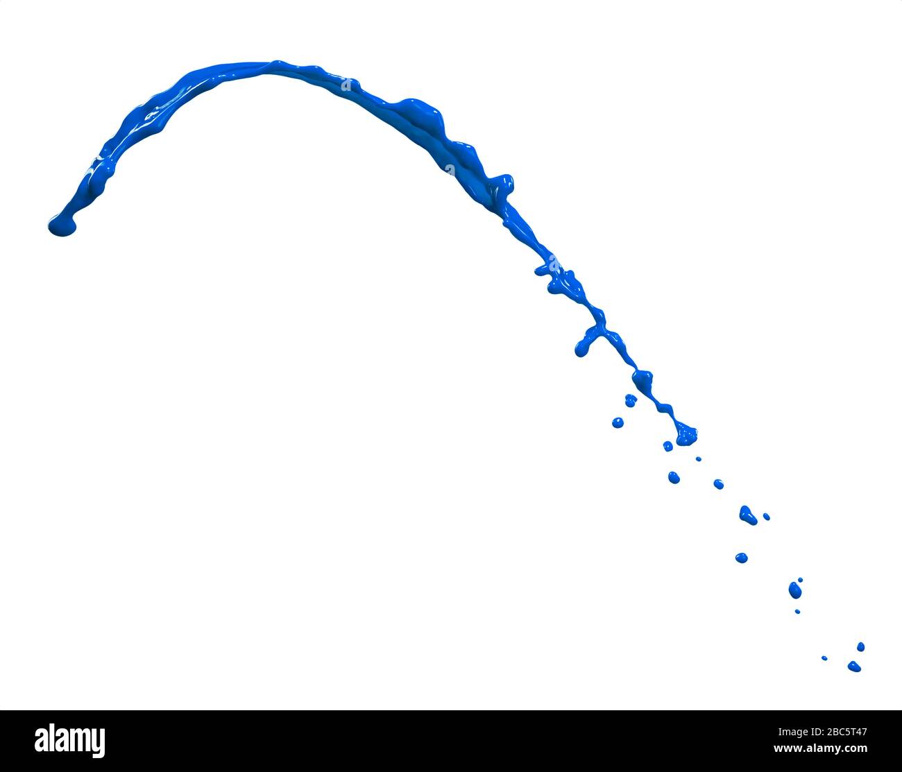 splendid blue paint splash isolated on white background Stock Photo - Alamy