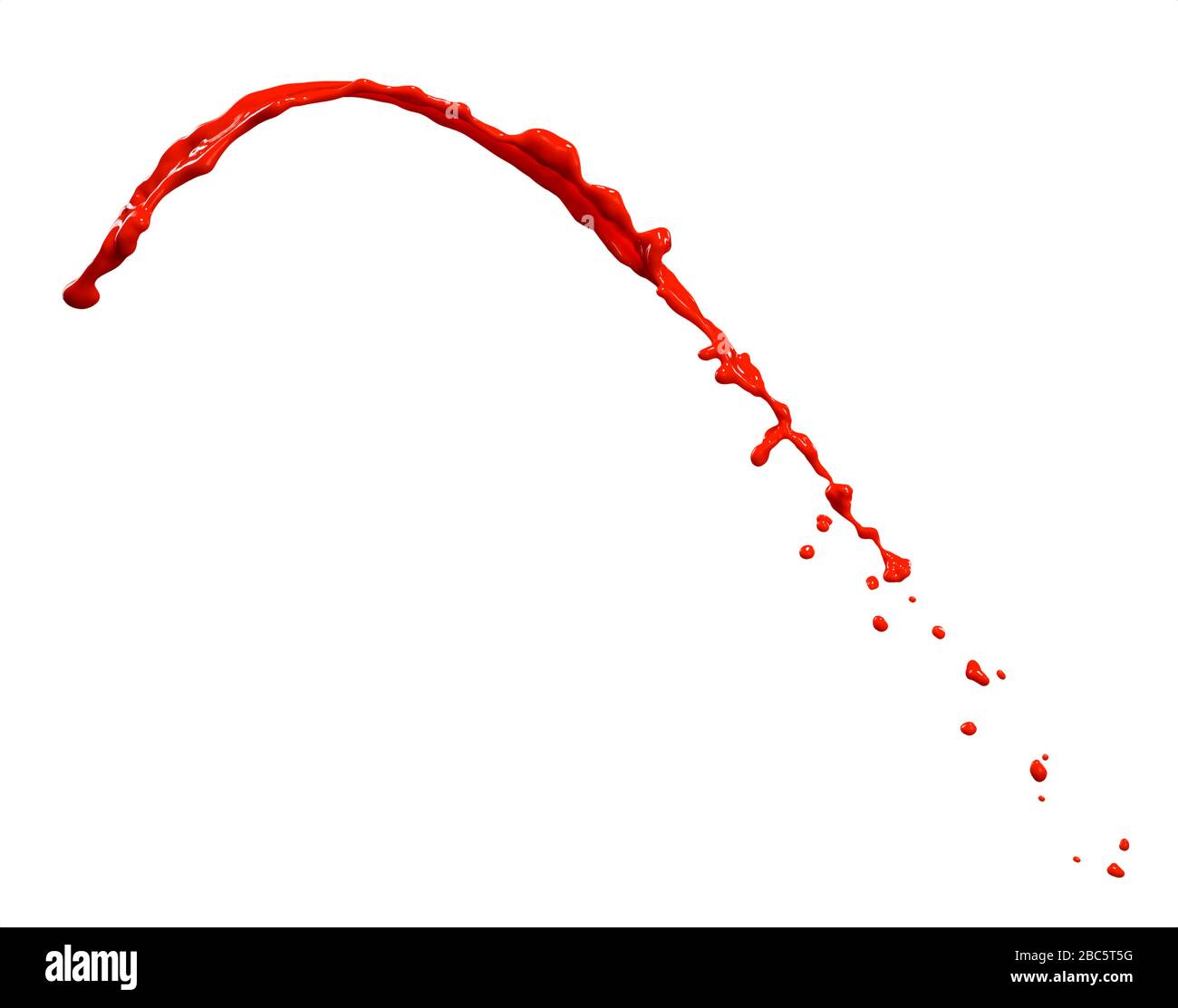 splendid red paint splash isolated on white background Stock Photo - Alamy