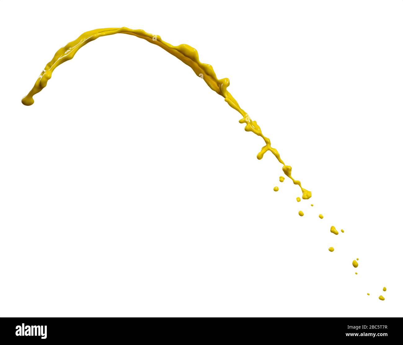 splendid yellow paint splash isolated on white background Stock Photo ...