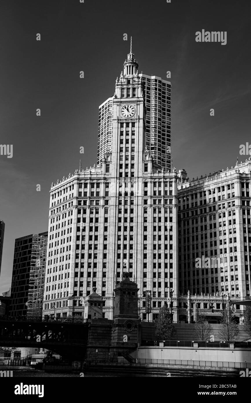 Wrigley building built in 1924 located in Michigan avenue in Chicago ...